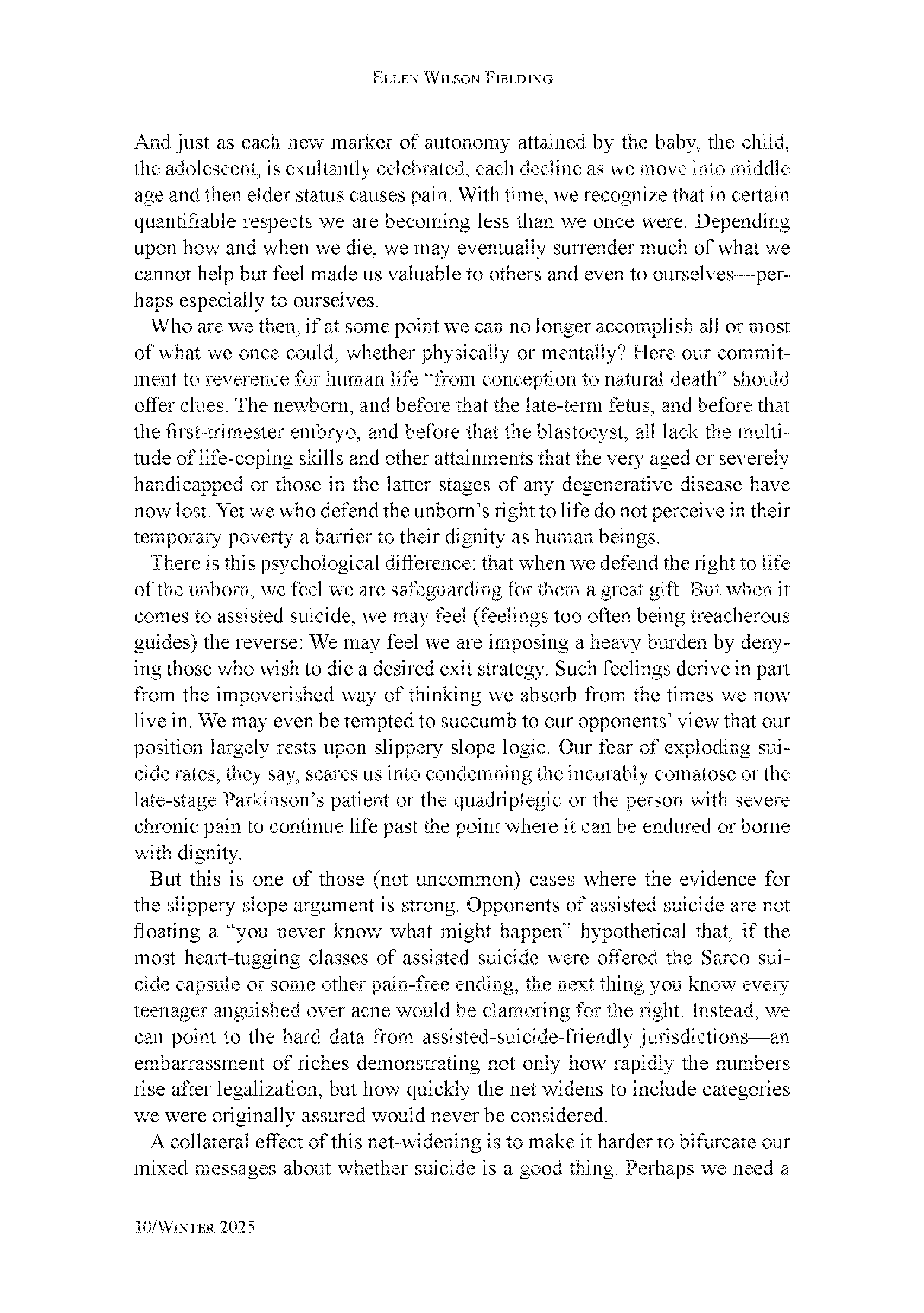 The Human Life Review Winter 2025 - The Human Life Review